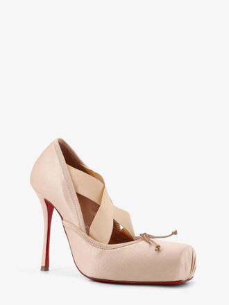 Christian Louboutin Womens Cassia Nodo Satin Pumps Pink High Heel Shoes