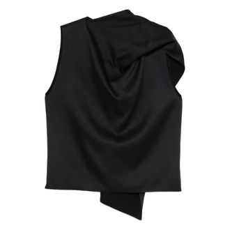 Khaite Femme, Blouses et Chemises, Noir, Taille: 38 FR Loe Draped Top