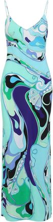 Pucci Kleid aus Seide - Gr&uuml;n