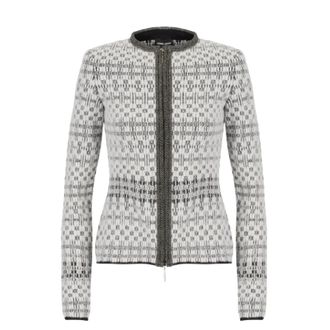 Giorgio Armani Kurze schmale Jacke - - Knitwear - Damen - Grau - S