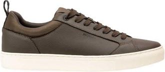 HUGO BOSS Hugo Baskets de Tennis Morrie_Tenn_grpuny pour Homme, Vert fonc&eacute;, 39 EU