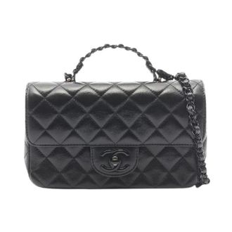 Chanel Pre-owned Matelasse Lammleder 2way Umh&auml;ngetasche - - Pre-owned - Damen - Schwarzk - ONE SIZE