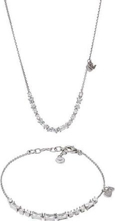 Emporio Armani Collier et bracelet en argent sterling pour femme, ensemble