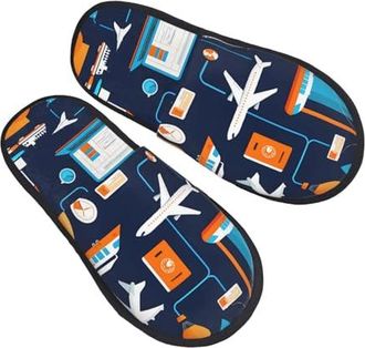 Generic Pantoufles &agrave; imprim&eacute; transport cr&eacute;atif pour femmes, chaussures dint&eacute;rieur et dext&eacute;rieur duveteuses, &agrave; enfiler