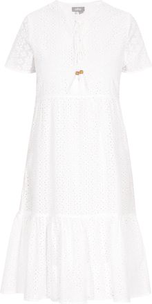 Usha Kleid Frauen Wei&szlig;