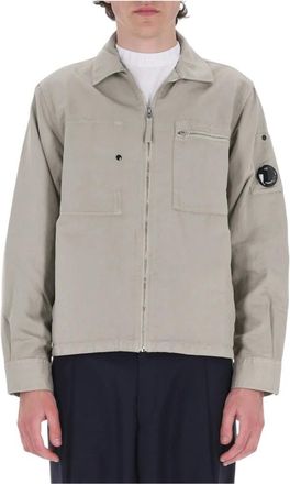C.P. Company C.p. Company, Homme, Vestes, Gris, Taille: S Zip Overshirt
