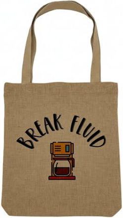 Fabulous Sac Shopping Tote Bag Aspect Lin - Break Fluid Carafe Work Coffee Break - Sac de Courses Toile Epaisse 360g Beige Naturel Cabas Port&eacute; Epaule Solide Im