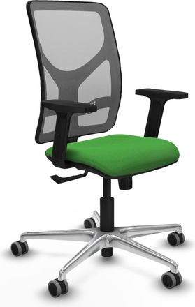 Piqueras y Crespo Remote-Arbeitsstuhl mit 2D-Armen, h&ouml;henverstellbare Lendenwirbelst&uuml;tze, ausgestattet mit 3 Positionen und Schneidschaum, Grau/Gr&uuml;n