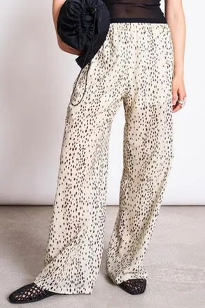 JAN 'N JUNE Damen vegan Hose Origan Dalmatiner Dots