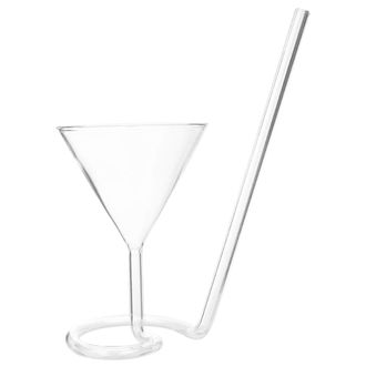 DOITOOL 1 Stück Margarita Gläser Longdrinkgläser Cocktailgläser Coctails Glässer Cocktailglas Glasses Glas Mit Strohhalm Martini Gläser