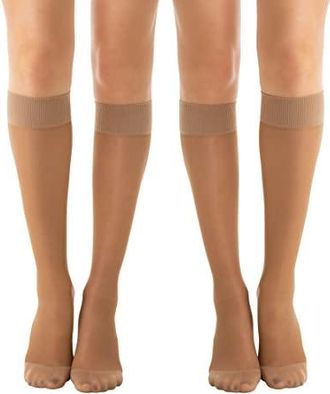 Relaxsan Basic 850P (2 Paires - Vison 5/XXL) mi-bas de maintien 140 Den PLUS compression graduée forte