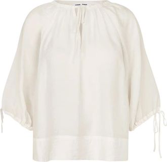 Sams&oslash;e & Sams&oslash;e Femme, Blouses et Chemises, Blanc, Taille: 42 FR Samateran SS Blouse
