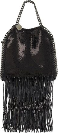 Stella McCartney Femme, Sacs, Noir, Taille: ONE Size Sac cabas Tiny Falabella &agrave; franges de sequins en &eacute;dition limit&eacute;e