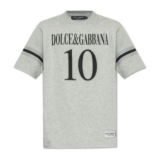Dolce & Gabbana T-Shirt mit Druck - - Tops - Herren - Grau - S