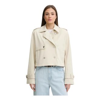 DKNY Dkny - Trench court - Femme - Manteaux - Blanc - Taille: 40/42 FR