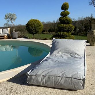 HOME MAISON Homemaison - Housse de matelas bain de soleil 160x65 cm - R&eacute;sistante &agrave; la pluie et au soleil - D&eacute;houssable avec zip - 100% polyester trait&eacute;