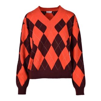 Ballantyne Kaschmir Pullover Sweater - - Knitwear - Damen - Orange - M