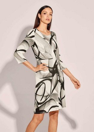 Madeleine Midikleid Kleid in raffinierter Wickel-Optik mit Grafikprint