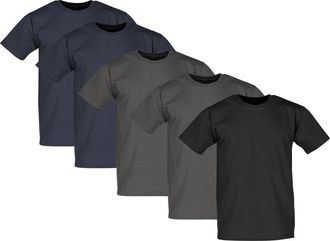 Fruit Of The Loom Valueweight T Shirt 5er-Pack Herren, 2xDeepNavy +2xGraphit +1xBlack, 3XL