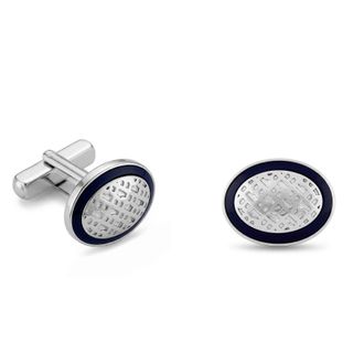 HUGO BOSS Manschettenkn&ouml;pfe BOSS B-Ovaldomedmono-Cuf 50552368 Dunkelblau