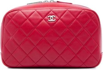 Chanel Pre-owned Vintage Pouch - Femme - Pre-owned - Rouge - Taille: ONE Size