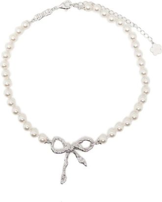 Shushu/Tong Shushu/Tong, Femme, Accessoires, Blanc, Taille: ONE Size Ribbon Necklace