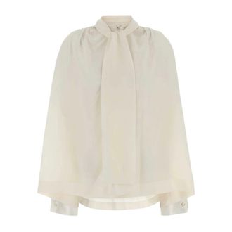 Carven Bluse mit gerafftem Schal - - Blouses & Shirts - Damen - Wei&szlig; - L