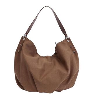 Generic Maillard Sac fourre-tout utilitaire en toile de grande capacit&eacute;, sac fourre-tout r&eacute;tro, couleur unie, sac &agrave; bandouli&egrave;re pour voyage, shopping, travail