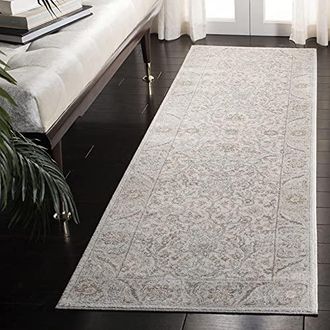 Safavieh Traditionell Teppich für Wohnzimmer, Esszimmer, Schlafzimmer - Isabella Collection, Kurzer Flor, Creme und Beige, 66 X 244 cm