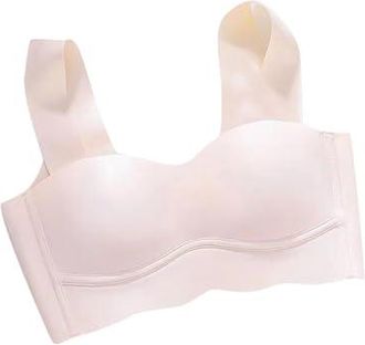 Generic Body blanc en dentelle &agrave; une bretelle sans poitrine fronc&eacute; mince soutien-gorge de sport de sommeil, kaki, 34