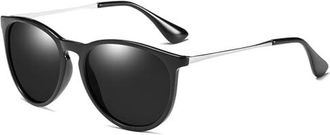 Generic Lunettes De Soleil Simples &Agrave; Monture Ronde For Hommes Et Femmes, Lunettes De Soleil De Vacances Quotidiennes(Black)