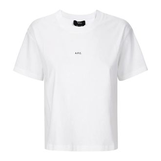 A.P.C. Boxy Micro Logo T-Shirt - - Tops - Damen - Wei&szlig; - S
