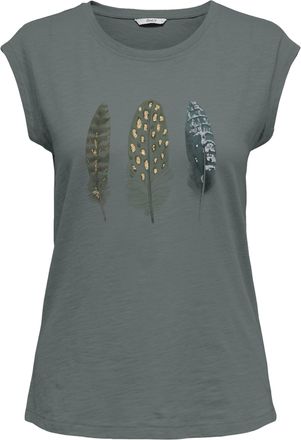 Only Damen Onlbone S/S Feel/Feathers Top Box Cs JRS, Balsam Green, X-Small