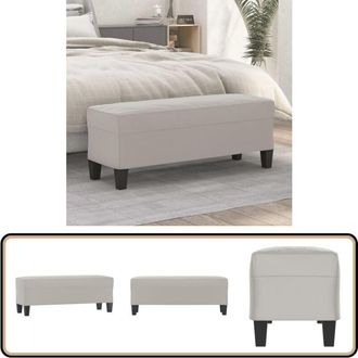 vidaXL Sitzbank Hellgrau 100x35x41 cm Mikrofasergewebe - Sitzbank - Mikrofaser Sofa - Grau Sofa - Couch - Flurbank