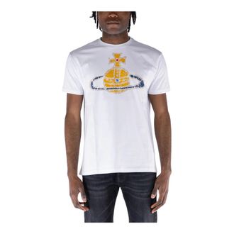 Vivienne Westwood Homme, Tops, Blanc, Taille: XL T-shirt Classique Time Machine