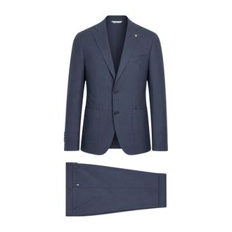 Manuel Ritz Homme, Costumes, Bleu, Taille: 2XL Single Breasted Suits