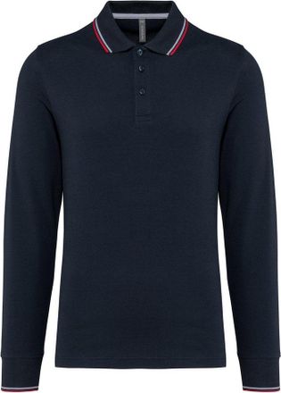 Kariban Langarm-Poloshirt Langarm-Polohemd aus Piqu&eacute; f&uuml;r Herren