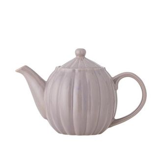 Bloomingville Latina Teekanne 1085ml - Steingut Teekanne mit Deckel & Griff - Hochwertige Keramikkanne - Elegante Kanne f&uuml;r Tee & Hei&szlig;getr&auml;nke - Sp&uuml;lmaschinengeeign