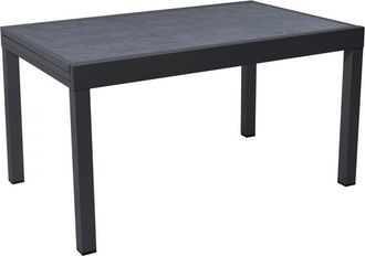 Habitat et Jardin Table de jardin en aluminium extensible Lagos - 140/280 x 90 x 76 cm - Noir