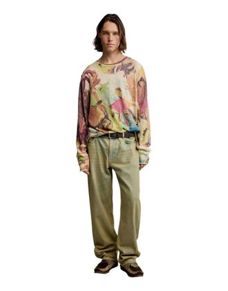 Desigual Gaugin Pullover mit Print in Beige-Neutral