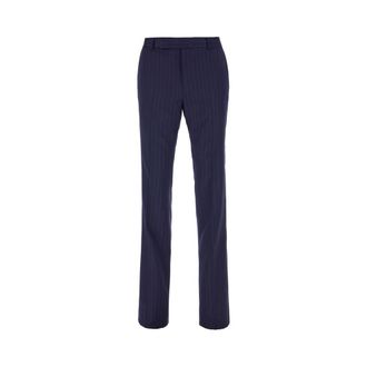 Givenchy Schmal geschnittene- gestreifte Tailored-Hose aus Wolle - - Trousers - Herren - Blau - M