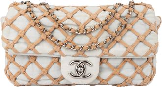 Chanel Crossbody Bags - Chanel Denim Canebiers Single Flap Crossbody Bag - Gr. unisize - in Blau - f&uuml;r Damen