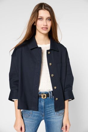 Gerard Darel Veste courte et large en coton - RISELA - Marine