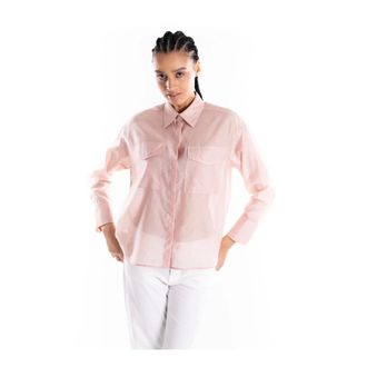 Marella Femme, Blouses et Chemises, Rose, Taille: 38 FR Chemise Popeline