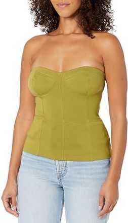 The Drop Haut Corset pour Femme, Extensible, Vert Mousse, par @glencyfeliz, XXS