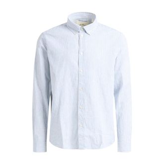 Les Deux Homme, Chemises, Bleu, Taille: M Oxford Konrad Shirt