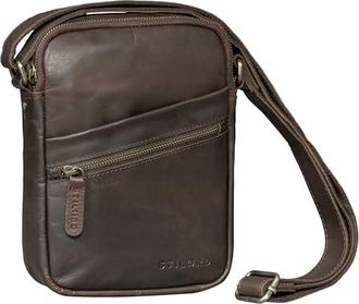 STILORD Naro Sac Bandouli&egrave;re Homme Cuir Petit - Sac Crossbody en Cuir V&eacute;ritable Compact pour Tablette 10 - Sac Messenger Petit pour Quotidien & Voyage Couleur