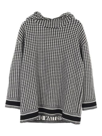 Dior hoodie à motif pied-de-poule (années 2010) - Noir