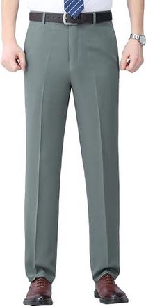Generic Pantalon classique formel pour homme Coupe classique Pantalon d&eacute;contract&eacute; Pantalon extensible confortable Pantalon daffaires formel, Vert pois, 52