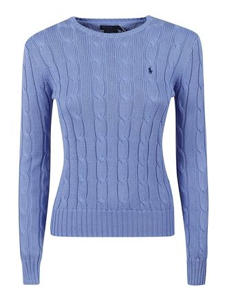 Polo Ralph Lauren Pull Col Rond - Bleu Clair